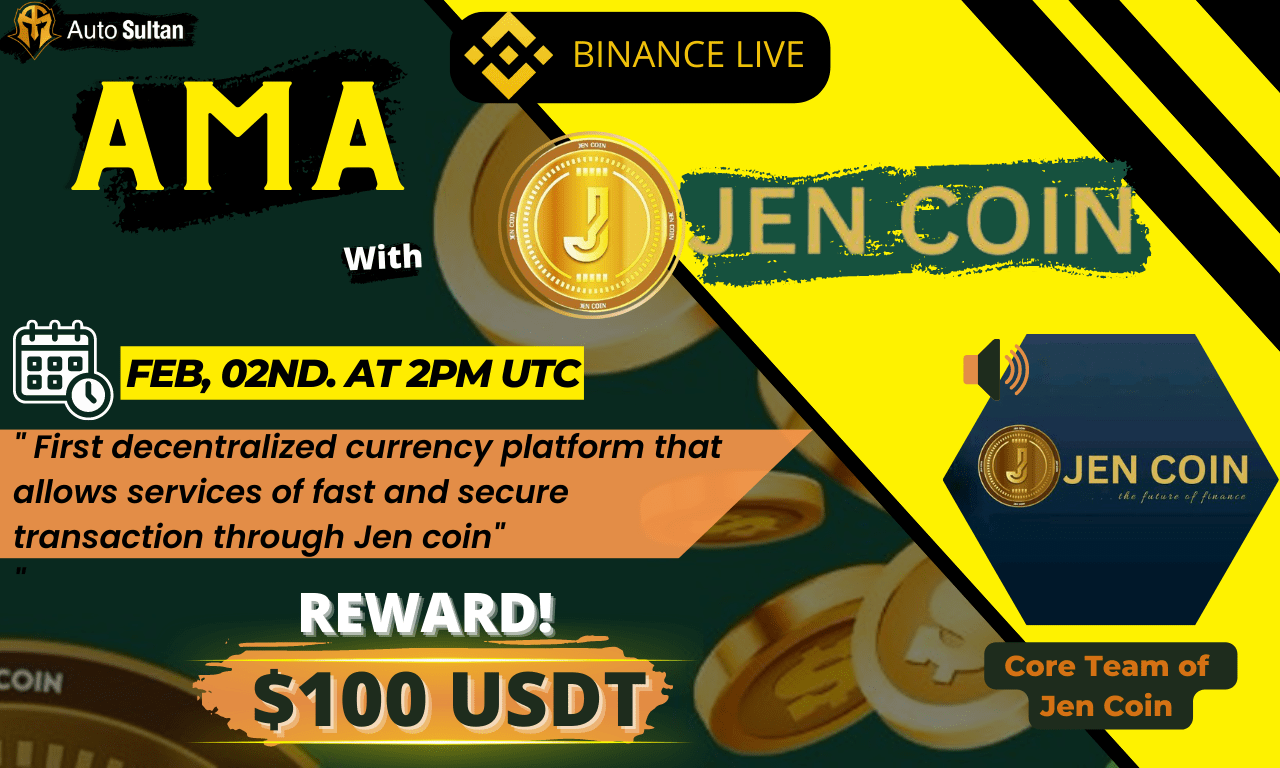 Jen Coin AMA | Trading platform of the future!! | $100 USDT | Binance Live