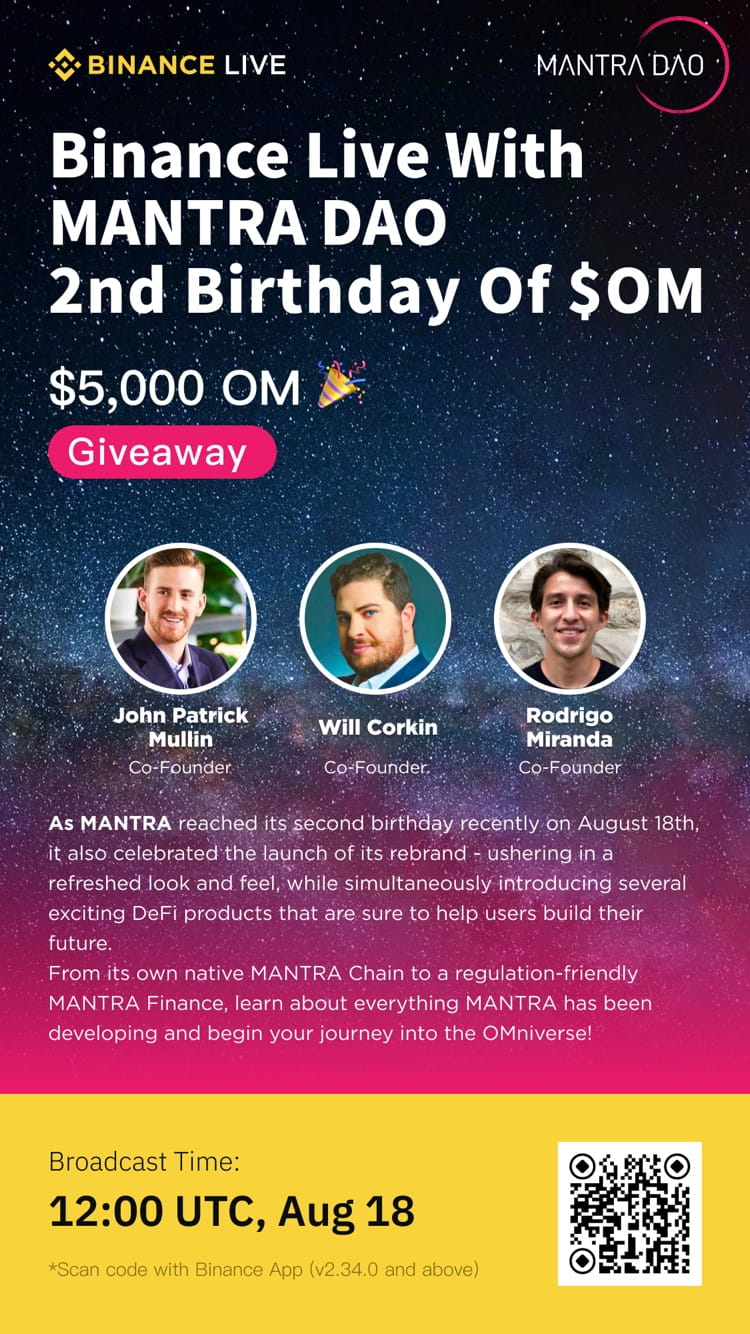 Binance Live with Mantra DAO | Binance Live