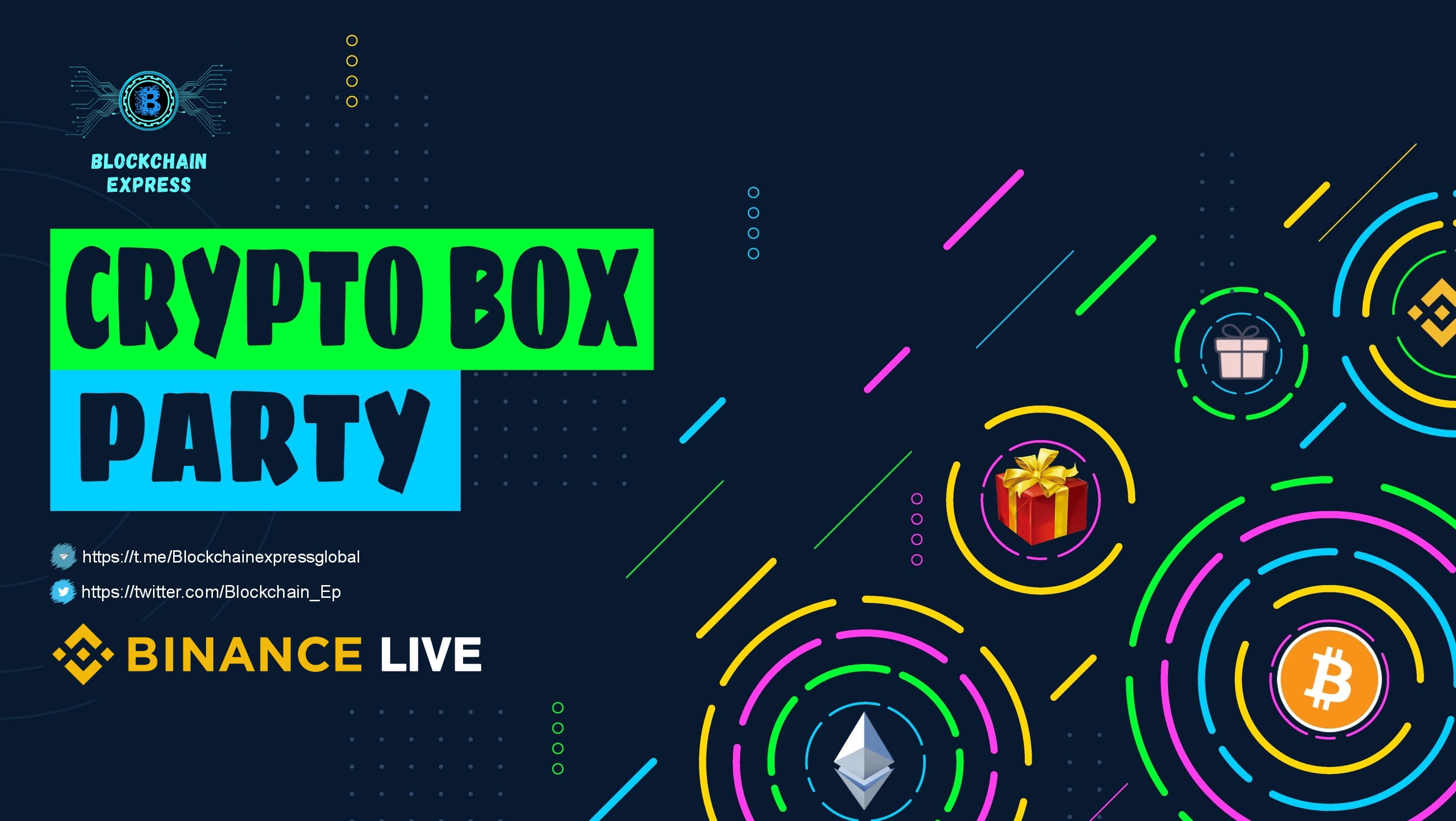 ₿lockchain Express BTC Prices & Free Crypto Box Party | Binance Live
